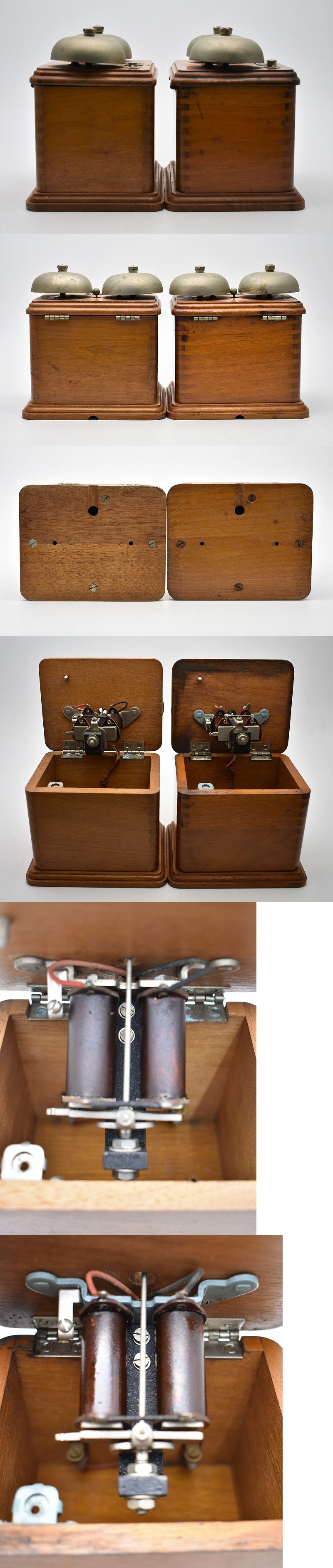 代購代標第一品牌－樂淘letao－竜E140 当時物 昭和レトロ アンティーク 1号磁石電鈴 ベル 呼び鈴 2点 1960-12/1960-2 東栄電気工業株式会社 検:卓上電話機 黒