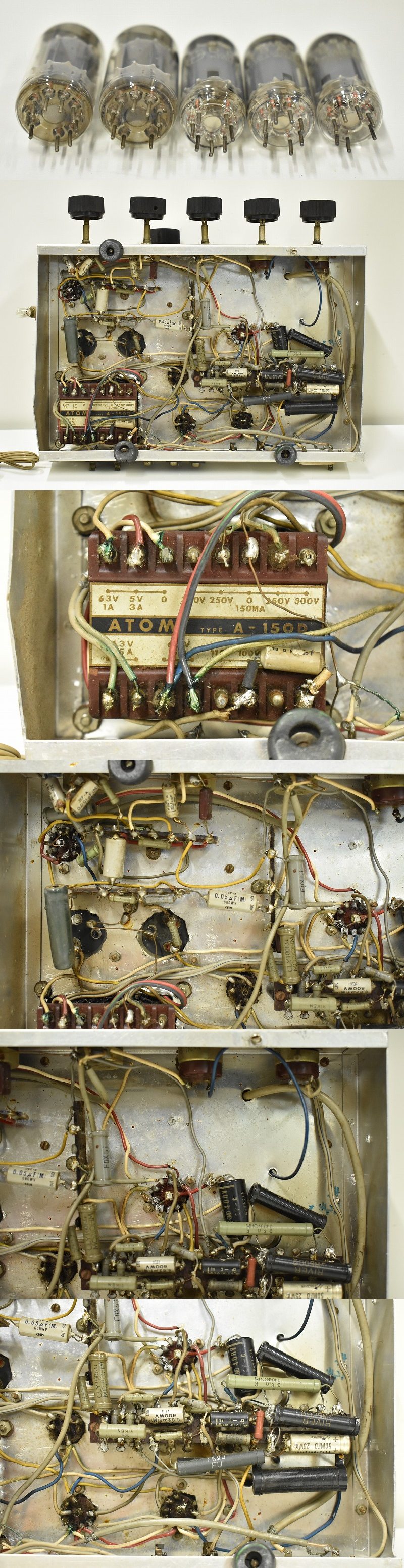 代購代標第一品牌－樂淘letao－竜E201 昭和レトロ 真空管アンプ 電源トランス ATOM A-150D 出力トランス SEL OT-V6P 真空管 6BQ5 5R-K16 6BA6等 ...