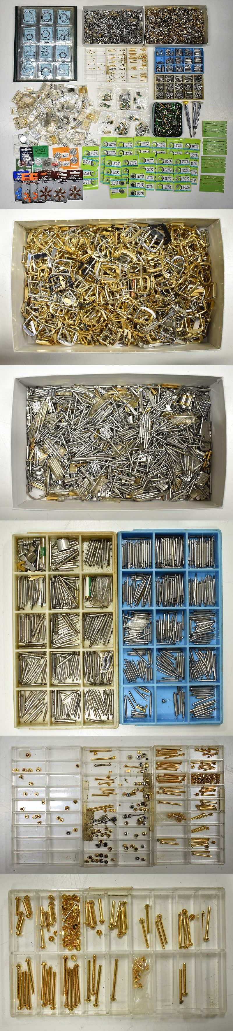 代購代標第一品牌－樂淘letao－竜E441 時計道具 腕時計用 部品 パーツ 大量まとめて メンズ レディース リューズ 尾錠 バネ棒 パッキン 中止クサリ スプリング 等